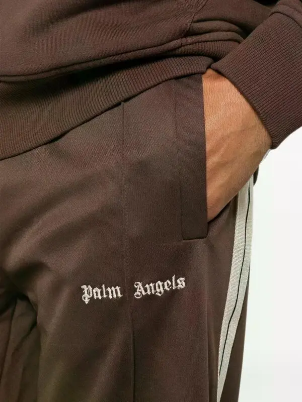 Palm Angels Embroidered-logo Side-stripe Track Pants