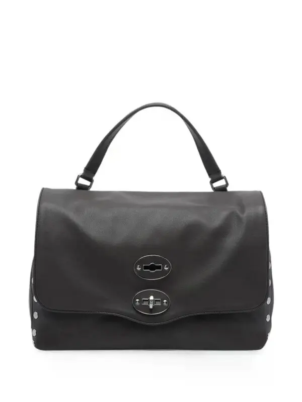 ZANELLATO Small Postina Studded Leather Tote Bag