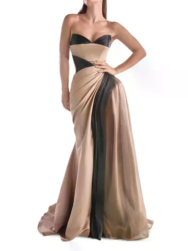 GABY CHARBACHY Strapless Draped Dress