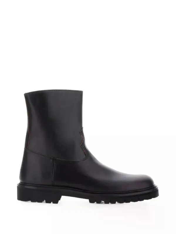 VINNY'S Moto Zip-fastening Lug-sole Boots