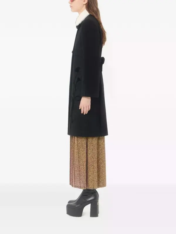Valentino Garavani Embroidered Long Sleeve Coat