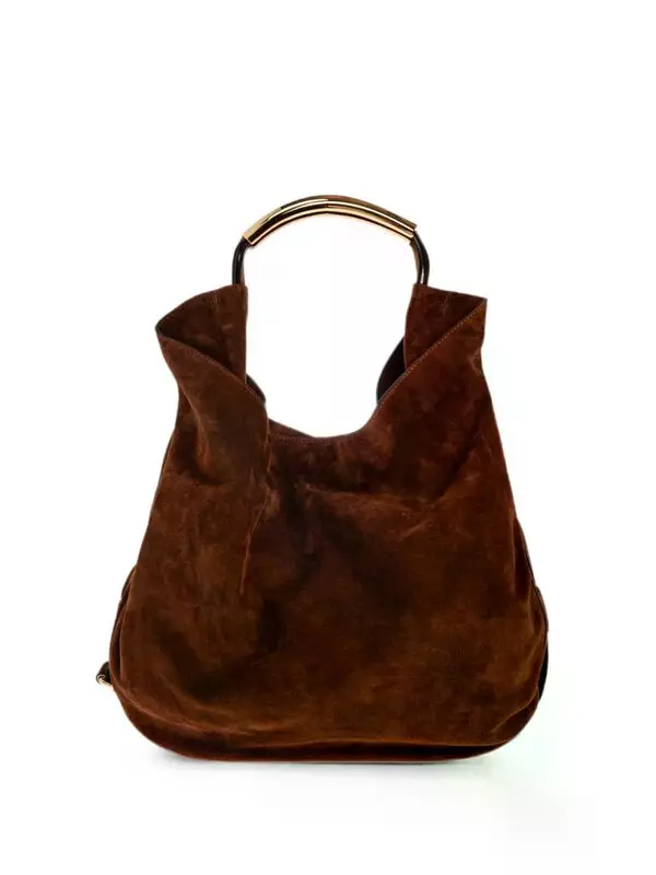 Moschino Large Handle Me Suede Tote Bag