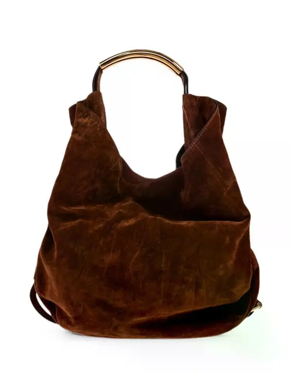 Moschino Large Handle Me Suede Tote Bag
