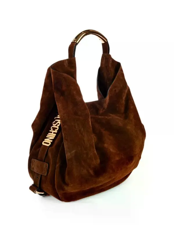 Moschino Large Handle Me Suede Tote Bag