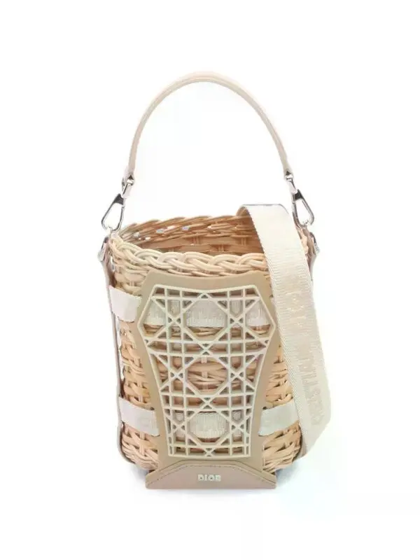 Dior Woven Bucket Bag - Neutrals