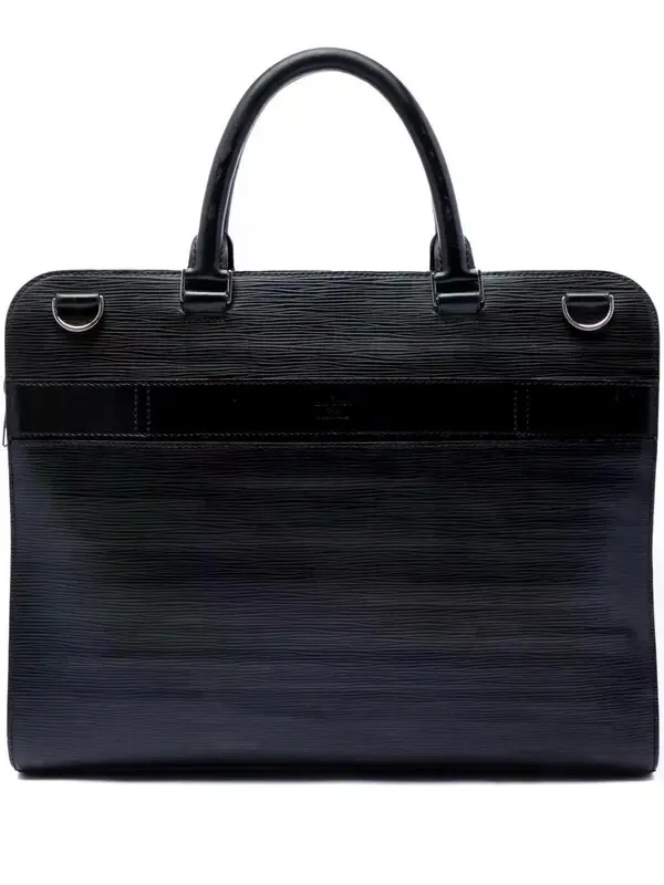 LOUIS VUITTON Epi Bassano Gm Business Bag - Black
