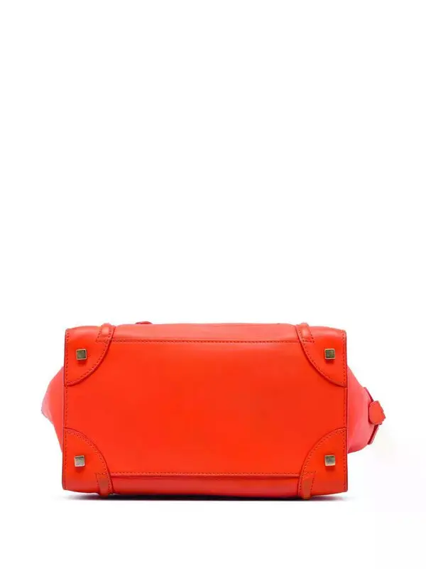 Celine Mini Luggage Tote Bag In Smooth Calfskin - Orange
