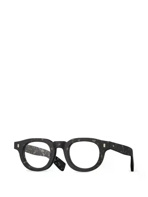 EYEVAN7285 Tortoiseshell-effect Round-frame Glasses - Black