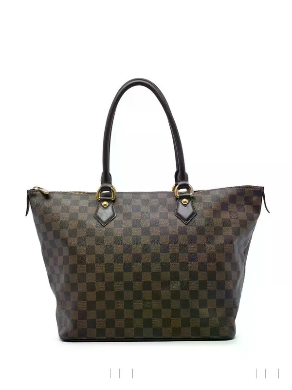 LOUIS VUITTON Damier Ebene Saleya Mm Tote Bag - Brown