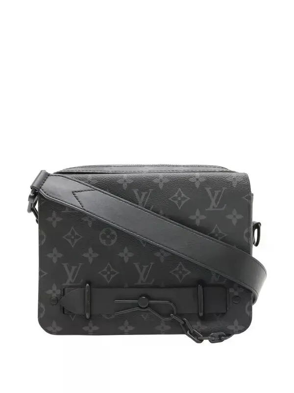 LOUIS VUITTON 2020-2025 Monogram Eclipse Steamer Messenger Crossbody Bag - Black