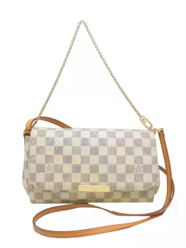 LOUIS VUITTON 2016 Damier Azur Favorite Mm Satchel - White