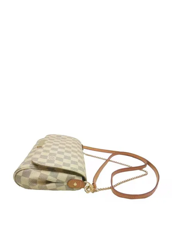 LOUIS VUITTON Damier Azur Favorite Mm Satchel - White
