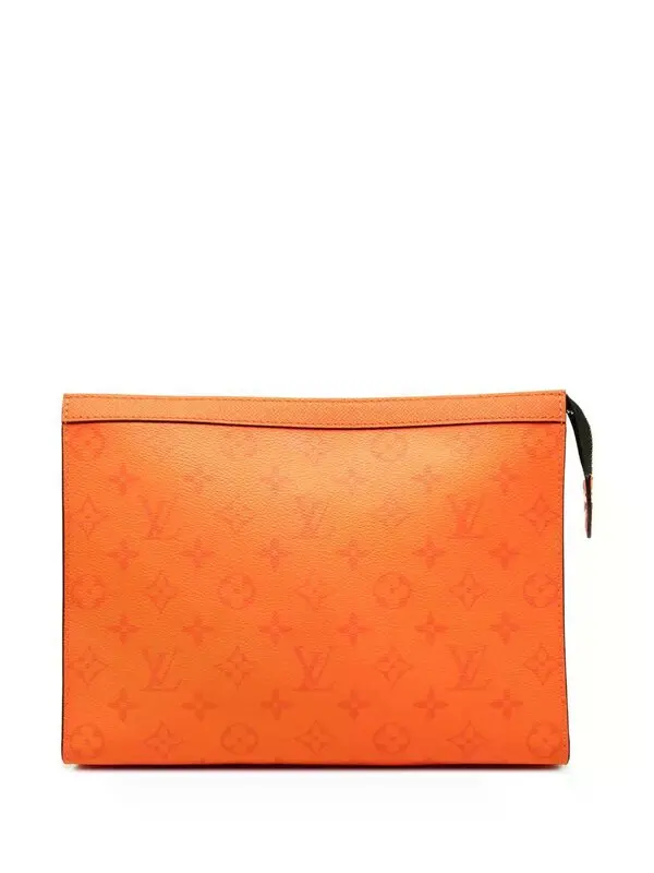 LOUIS VUITTON Monogram Taigarama Pochette Voyage Mm Clutch Bag
