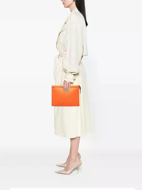 LOUIS VUITTON Monogram Taigarama Pochette Voyage Mm Clutch Bag