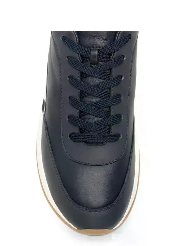 Hogan Logo Patch Leather Sneakers