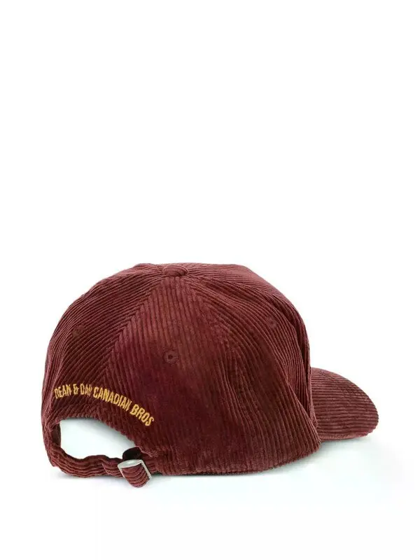 Dsquared2 Embroidered Corduroy Baseball Cap - Red