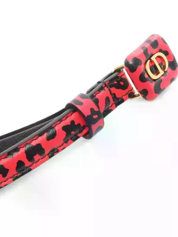 Dior 2010s Cd Logo Leopard-print Belt