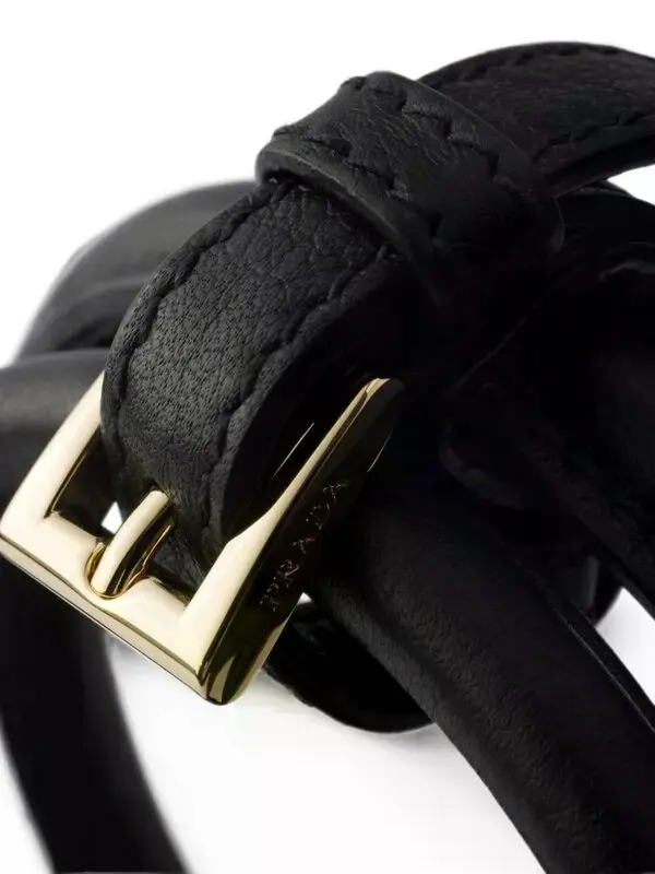 Prada Buckle Small Leather Bag With Belt