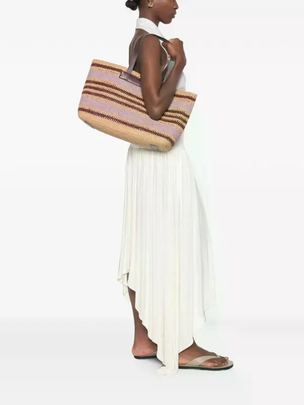 ANYA HINDMARCH Striped Woven Tote Bag
