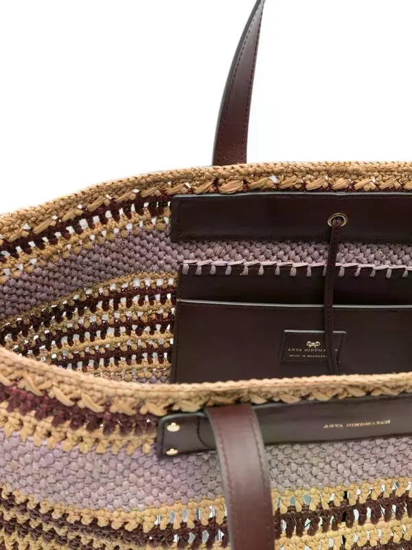 ANYA HINDMARCH Striped Woven Tote Bag