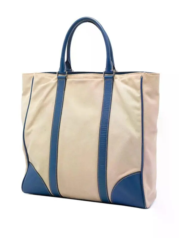Prada 2013-2026 Saffiano Trimmed Canvas Tote Bag