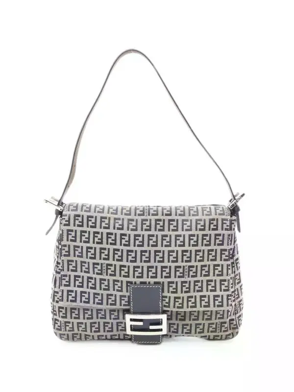 Fendi Ff Logo Mamma Baguette Shoulder Bag - Neutrals