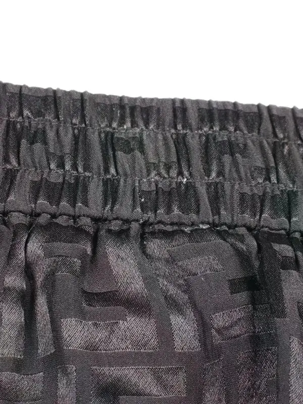 Fendi Zucca Pattern Silk Shorts