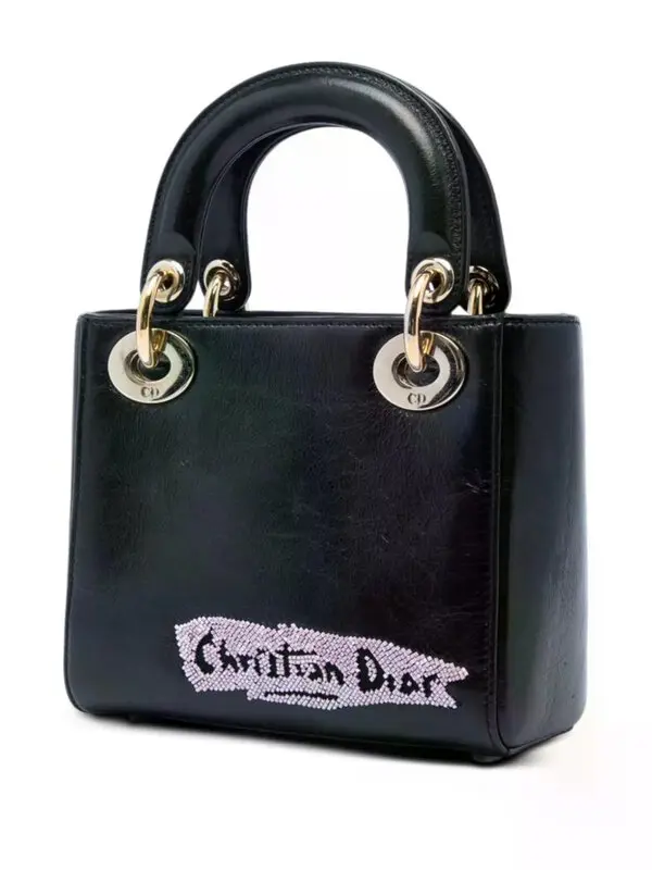Dior Mini Lady Satchel With Beaded Embellishment