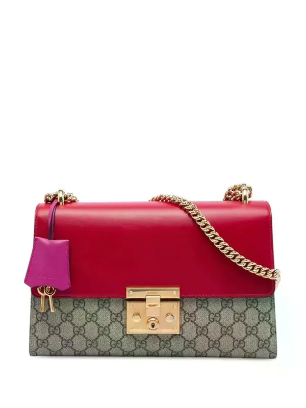 Gucci 2016-2026 Medium Gg Supreme Padlock Shoulder Bag - Neutrals