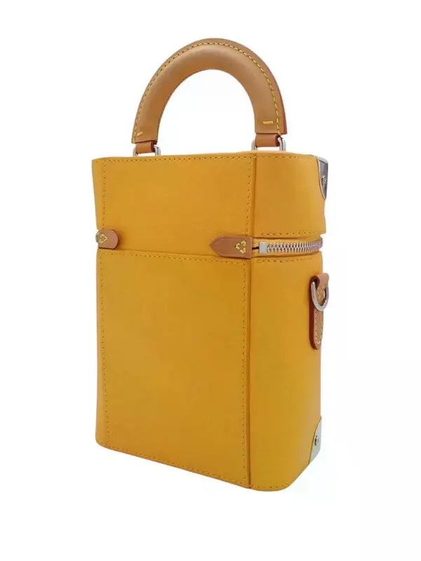 LOUIS VUITTON 2022 Leather Vertical Box Trunk Satchel