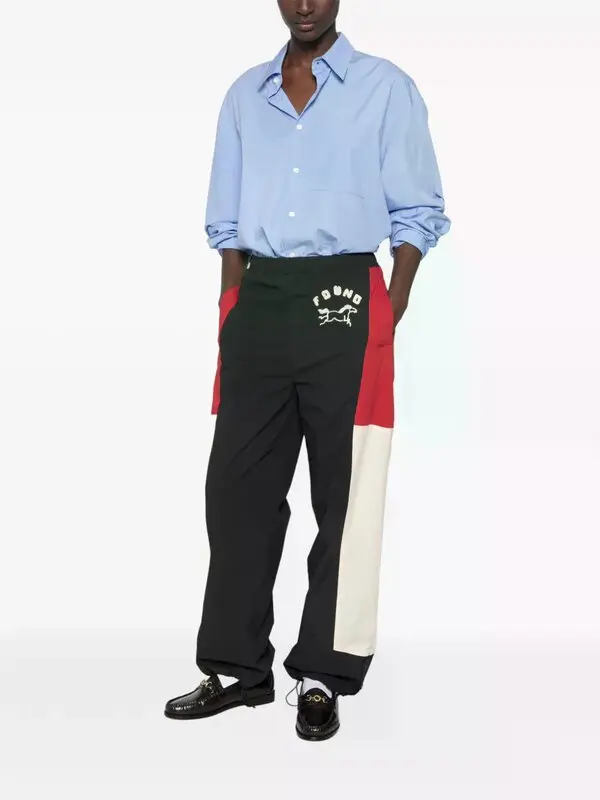 FOUND Colour-block Embroidered Track Pants