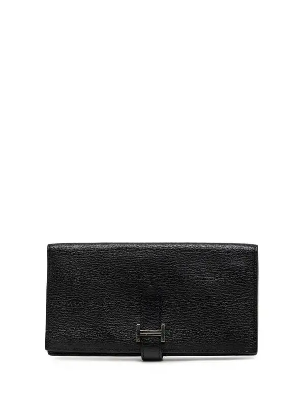 Hermès 2012 Chevre Mysore Bearn Soufflet Wallet Long Wallets
