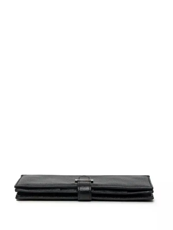 Hermès 2012 Chevre Mysore Bearn Soufflet Wallet Long Wallets