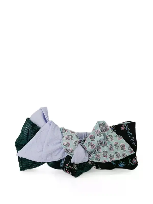 CA4LA Floral Print Mesh Headband - Black