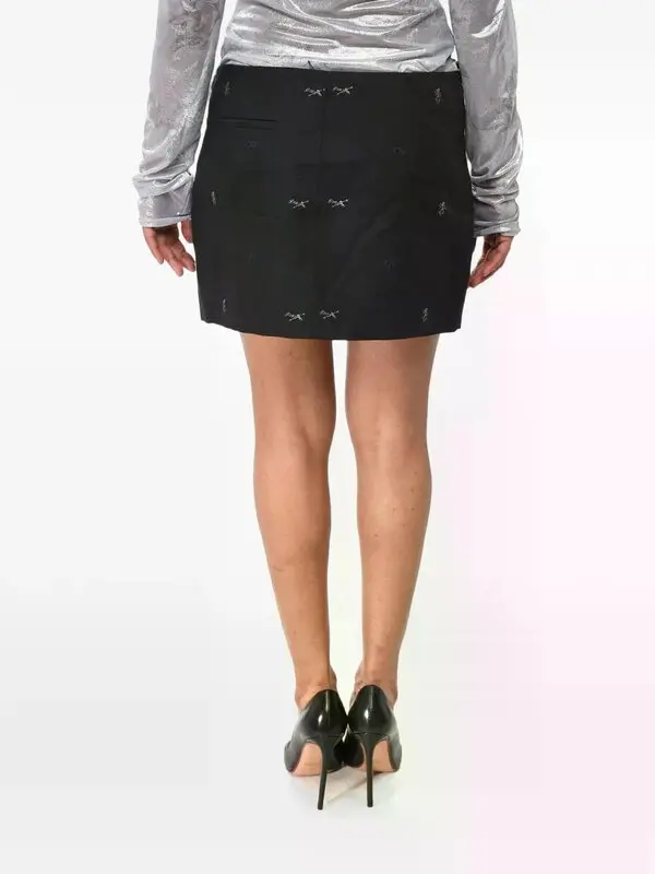 Off-White Wool-blend Jacquard Mini Skirt