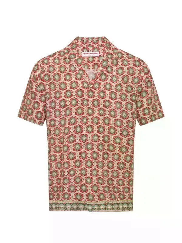 Orlebar Brown Geometric-print Camp-collar Shirt