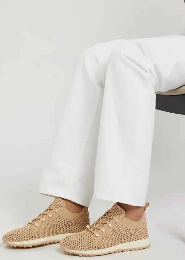 JIMMY CHOO Veles Mesh-knit Sneakers