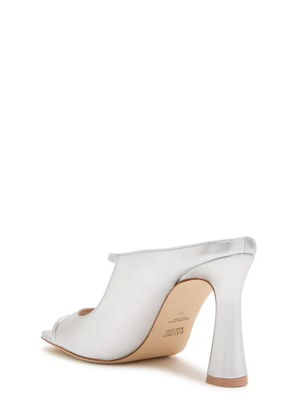 MALONE SOULIERS Rania 90 Metallic Leather Mules