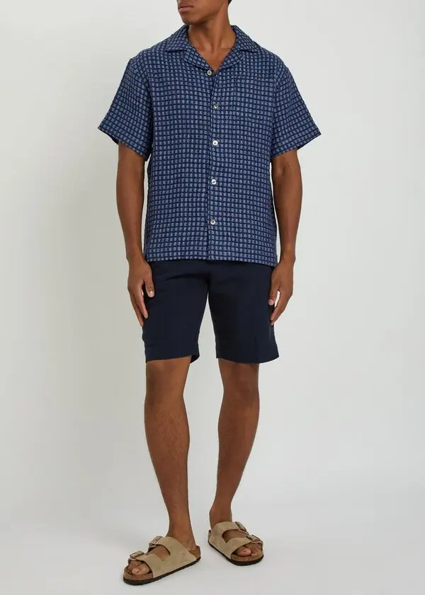CHE Riita Textured Patterned Linen Shirt