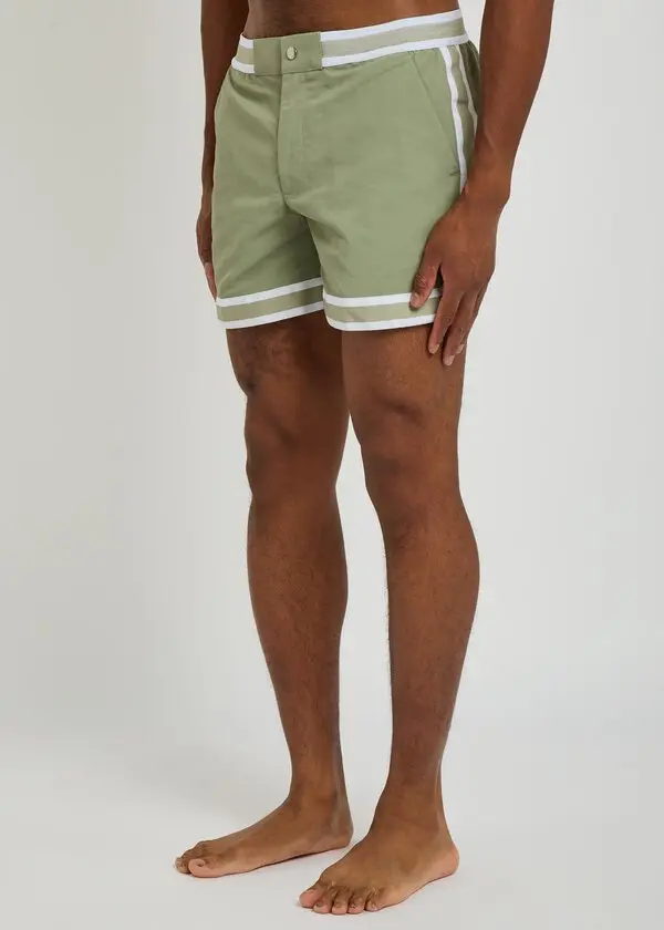 CHE Ché Striped Poplin Swim Shorts