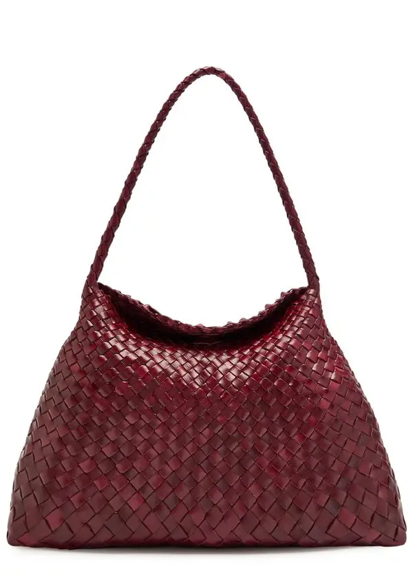 Dragon Diffusion Santa Maria Woven Leather Shoulder Bag