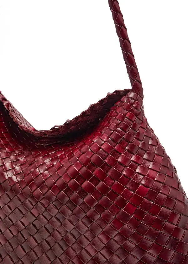 Dragon Diffusion Santa Maria Woven Leather Shoulder Bag