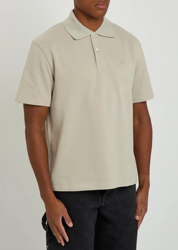 Loewe Logo-embroidered Piqué Cotton Polo Shirt