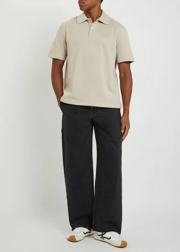 Loewe Logo-embroidered Piqué Cotton Polo Shirt