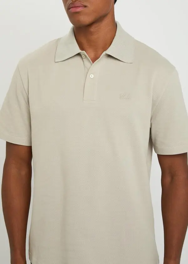 Loewe Logo-embroidered Piqué Cotton Polo Shirt