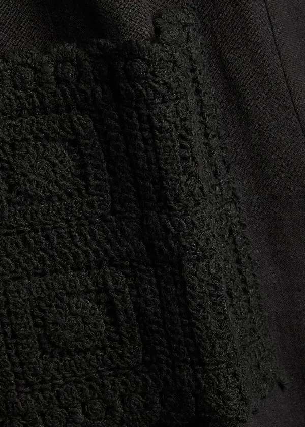 CHE Inigo Crot-trim Cotton And Linen-blend Shirt - Black