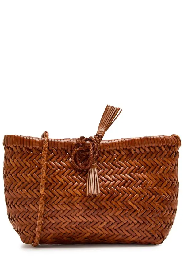 Dragon Diffusion Minsu Woven Leather Cross-body Bag