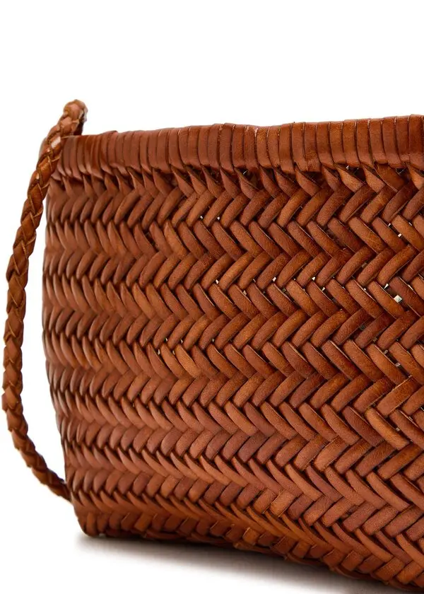 Dragon Diffusion Minsu Woven Leather Cross-body Bag