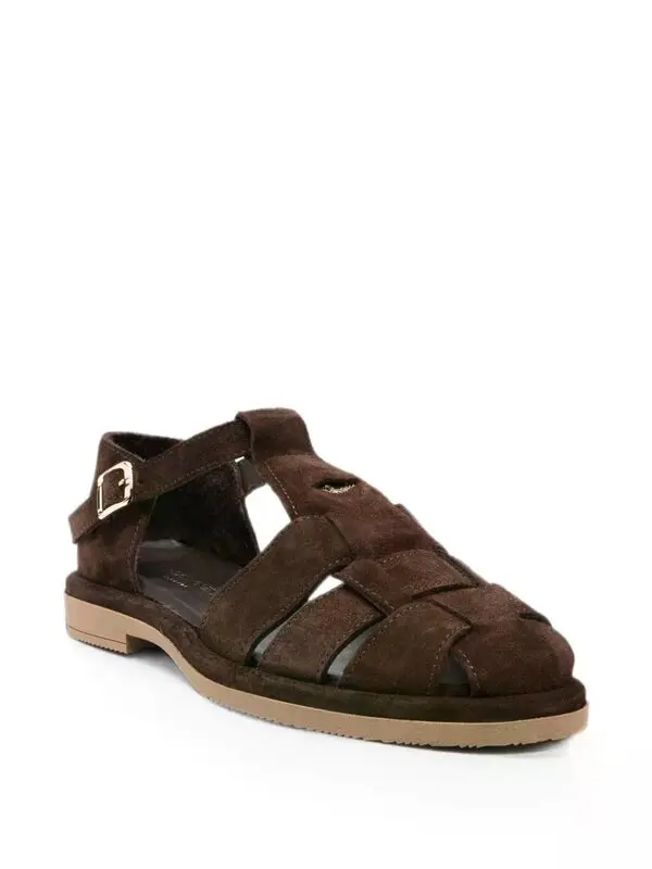 SERGIO MORETTI FIRENZE Suede Caged Sandals