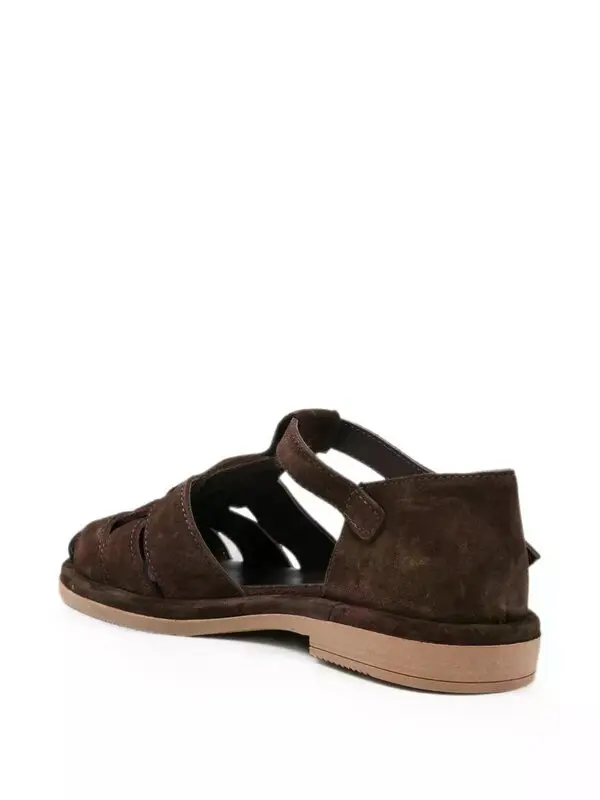 SERGIO MORETTI FIRENZE Suede Caged Sandals